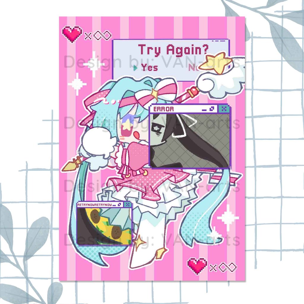Jual Retry Now | Hatsune Miku Vocaloid Fanart Art Prints | Shopee Indonesia