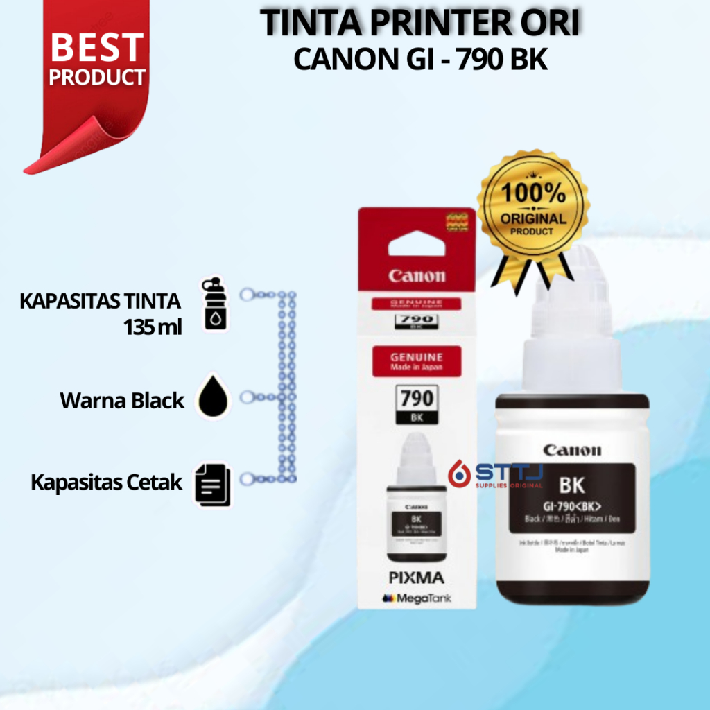 Jual Tinta Original Canon 790 Black GI790B - Tinta Canon G1010 G2010 ...
