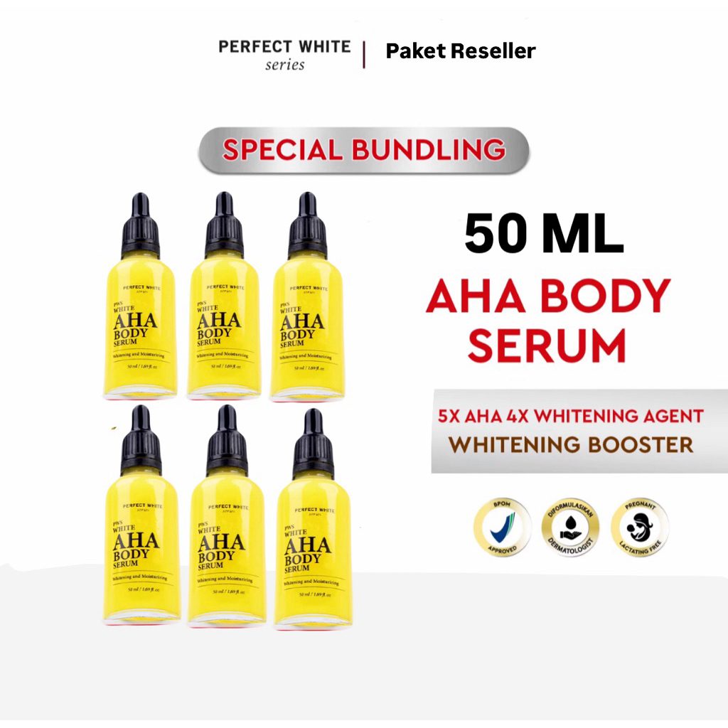 Jual [GROSIR] Perfect White Aha Body Serum 50ml Whitening Body Serum Pencerah Kulit | Shopee ...