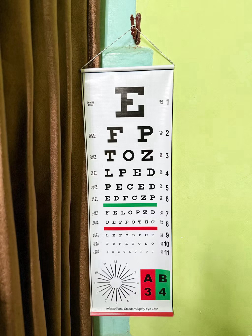 Jual Snellen Chart / Alat Bantu Test Penglihatan / Snellen Test Mata ...