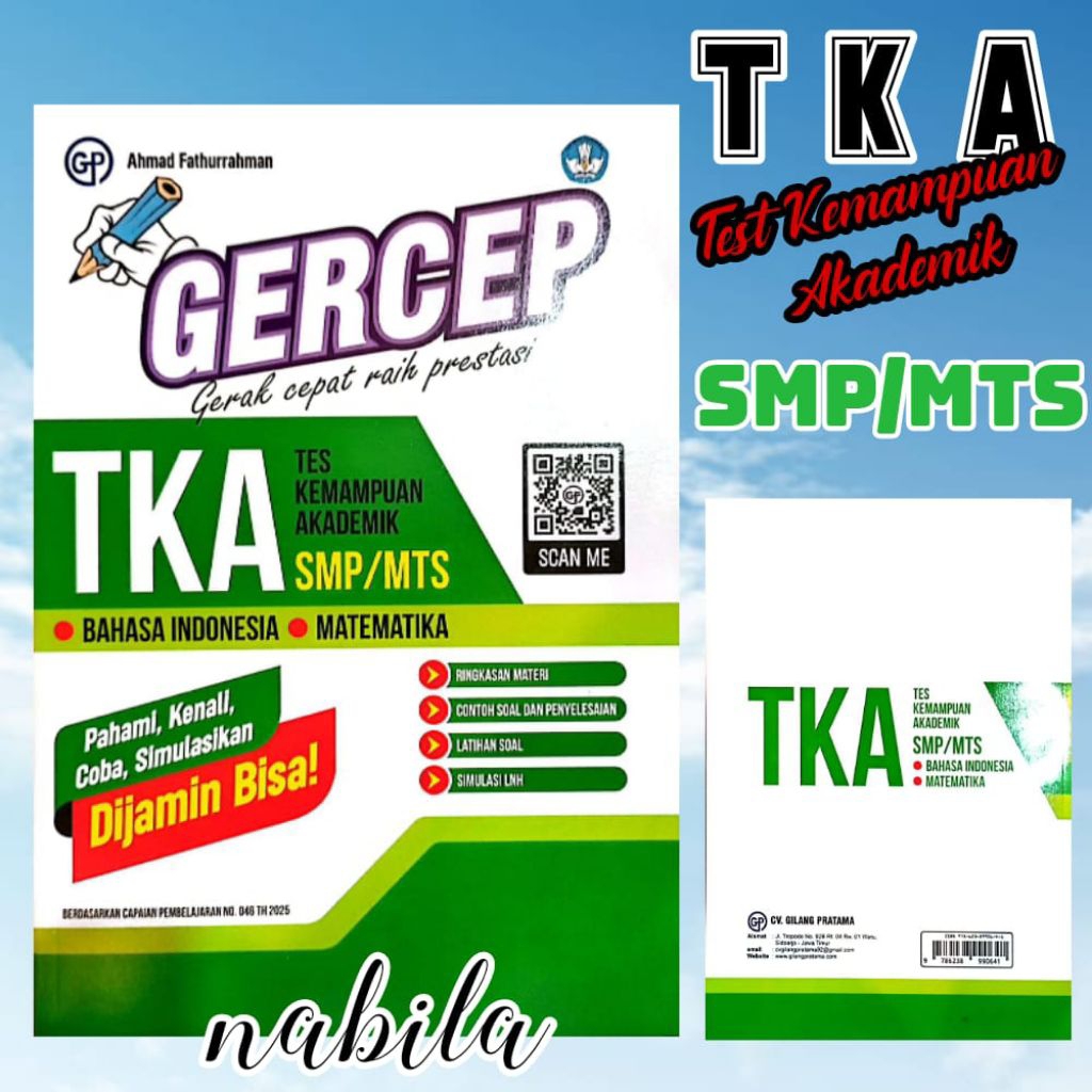 Jual GERCEP TKA ( TES KEMAMPUAN AKADEMIK ) SMP/MTS | Shopee Indonesia