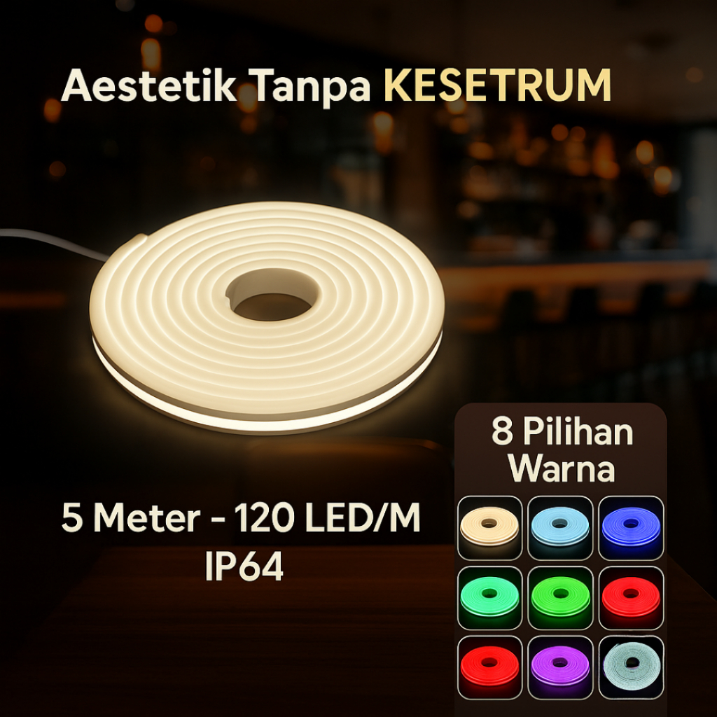 Jual Lampu LED STRIP SELANG NEON FLEX 2835 5 Meter / DC 12V Single ...