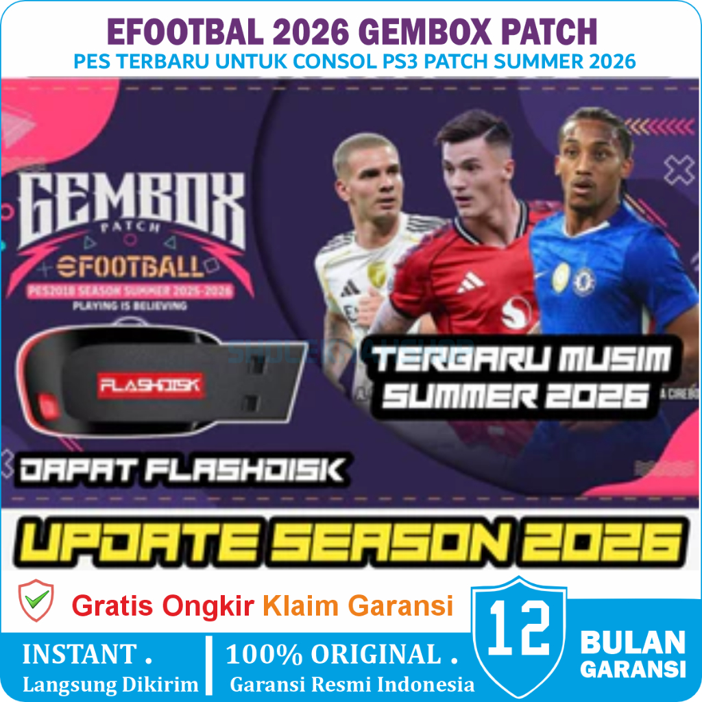 Jual Efootbal PES update Gembox Patch 2026 Original | Shopee Indonesia