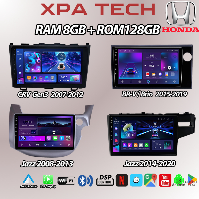 Jual 【Utk HONDA】 Head Unit 8+128GB Untuk Jazz/Brio/BRV/HRV/CRV/Mobilio ...