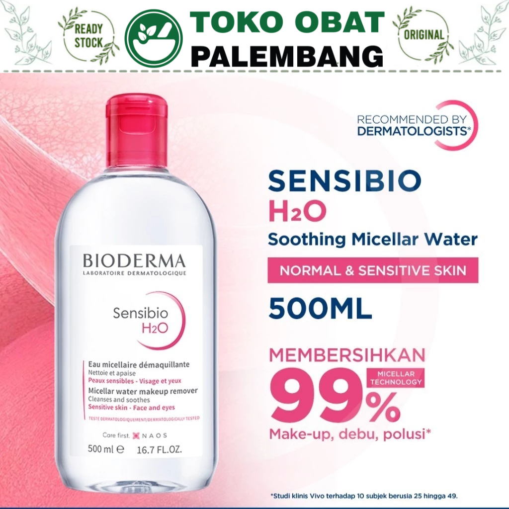 Jual BIODERMA SENSIBIO H20 SOOTHING MICELLAR WATER 500ML MAKEUP REMOVER ...
