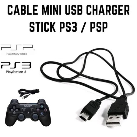 Jual Kabel Data Mini USB Charger Stick For Game Playstation PSP PS 3 ...