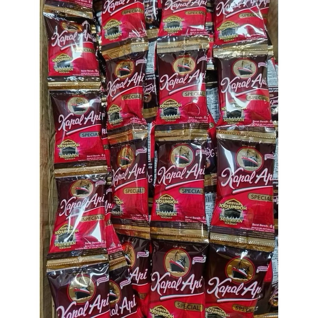 Jual 50 sachet/5 renceng Kopi Kapal Api Mini 6,5gr Renceng Kopi Murni ...