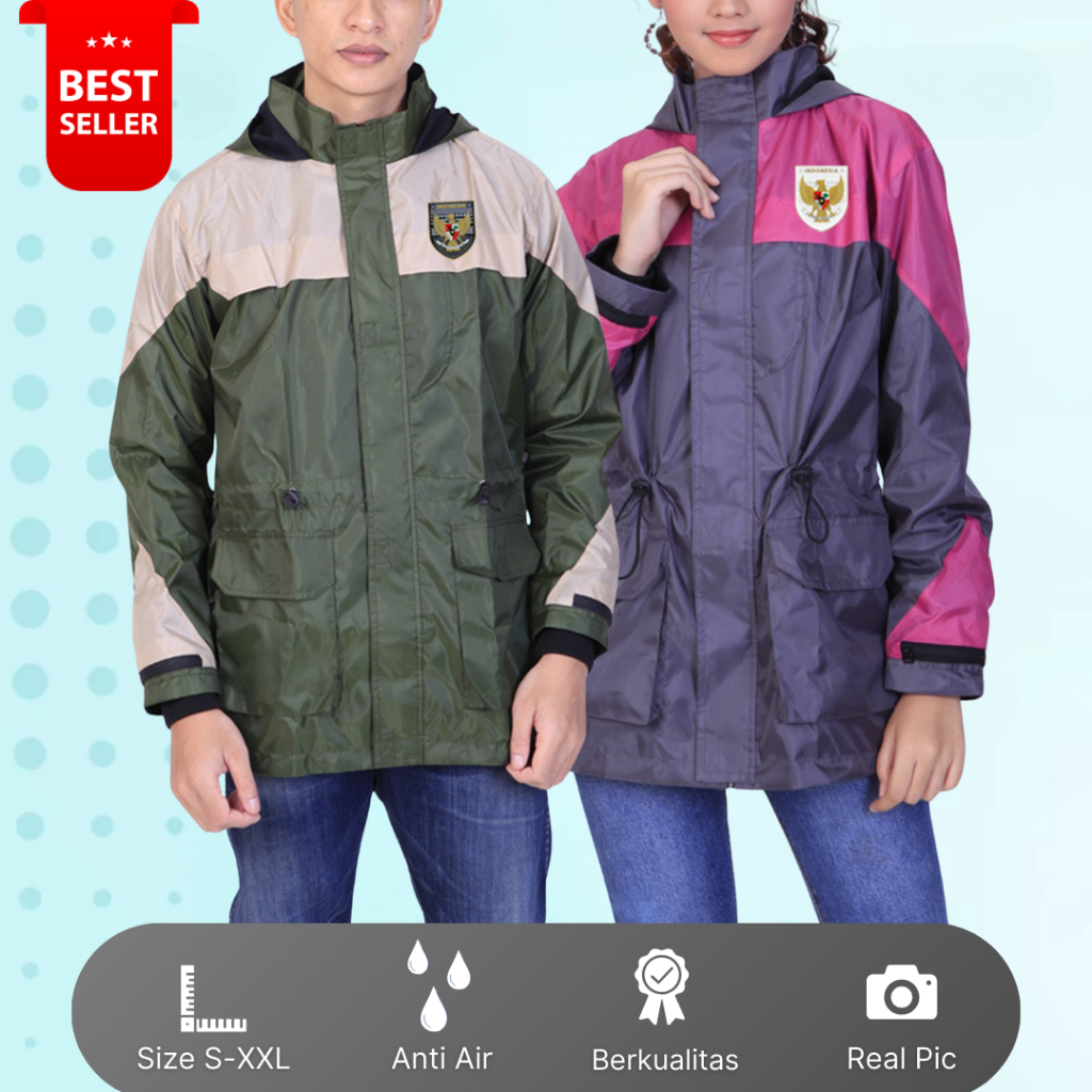 Jual Jaket Timnas Garuda Parasut Waterproof Pria Dan Wanita Tersedia 2 ...