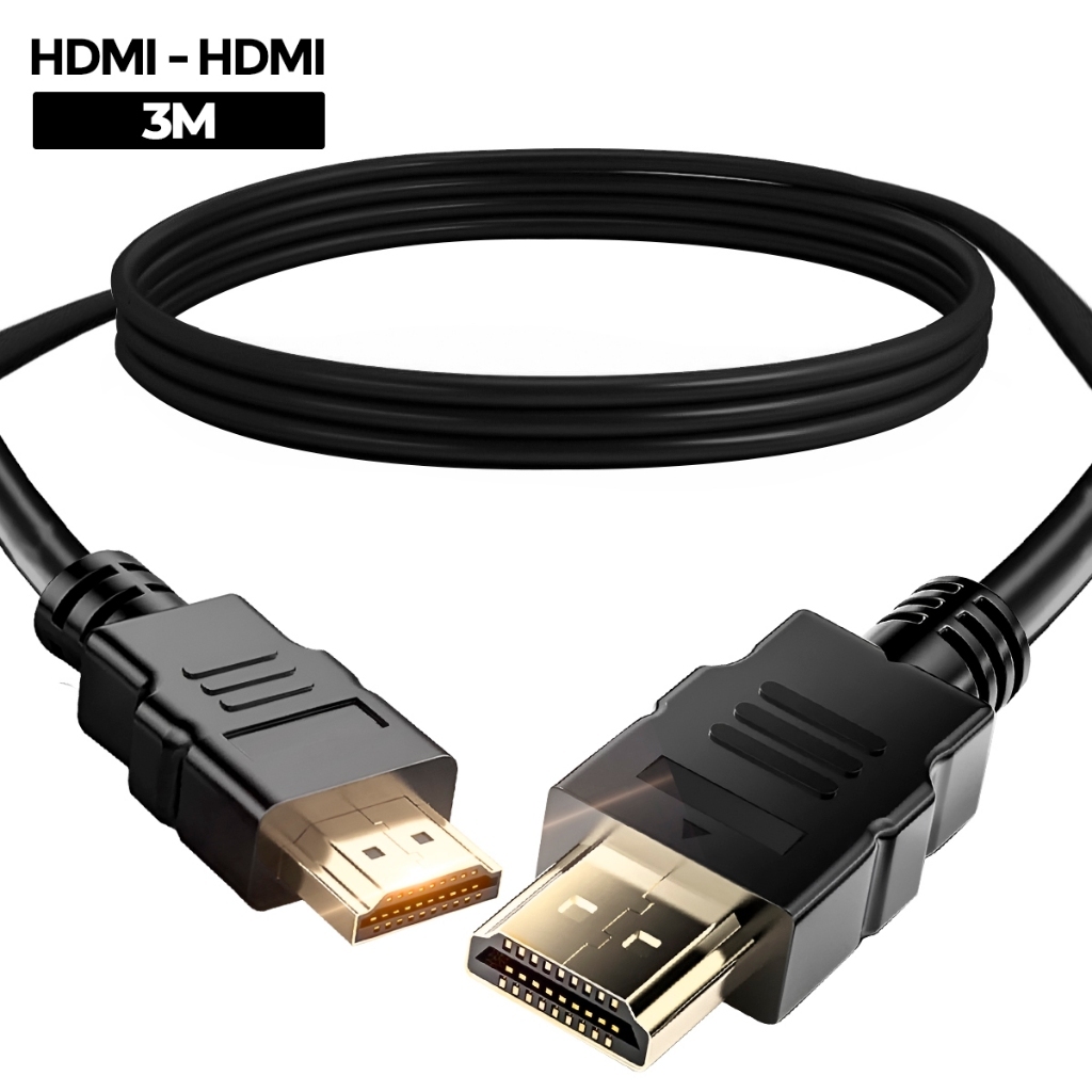 Jual Kabel HDMI to HDMI Support 4K 3D Gold Plate Untuk TV Proyektor PC ...