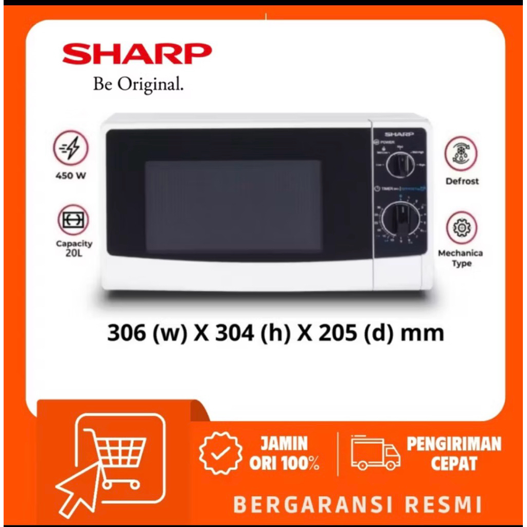 Jual microwave sharp R-220MA-WH 20 liter | Shopee Indonesia