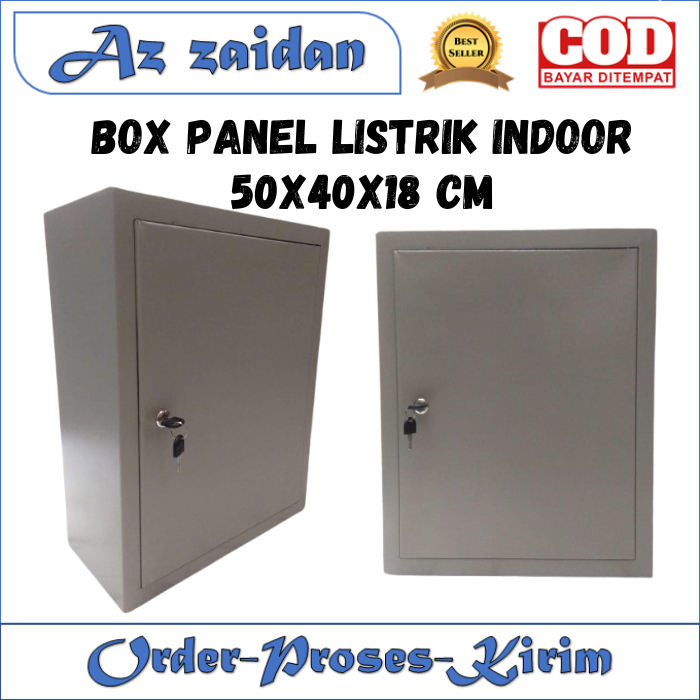 Jual Box Panel Listrik Indoor 50x40 cm Plat Besi 1mm Warna Abu-Abu Cat ...