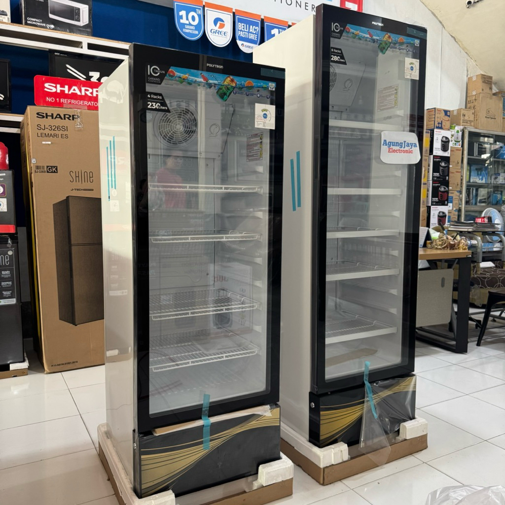 Jual SHOWCASE POLYTRON SCN 227 4 RAK DISPLAY COOLER KULKAS LOW WATT 230 ...
