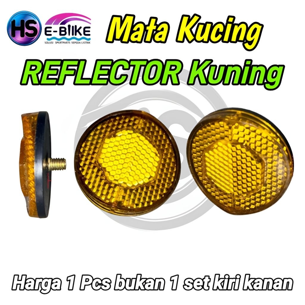Jual Mata Kucing / Reflector Kuning Sepeda Listrik | Shopee Indonesia