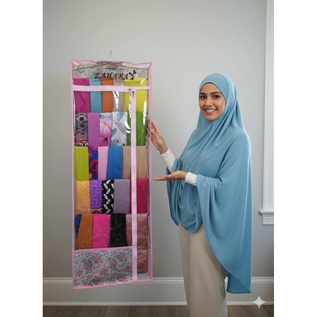 Jual ZAHARA [KUALITAS PREMIUM]RAK JILBAB JUMBO POLOS TEBAL | RAK HIJAB ...