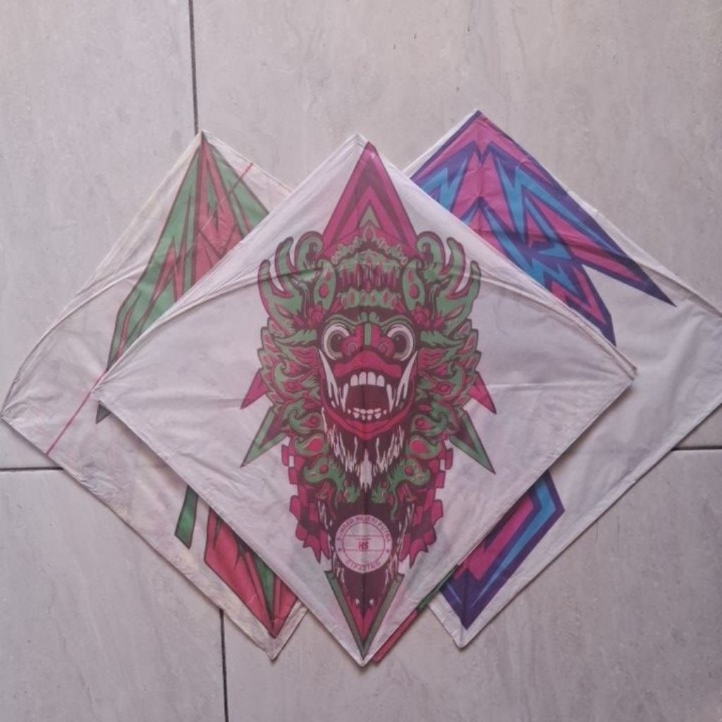 Jual layang layang bahan kertas ukuran 58 Dengan motif sablon | Shopee ...