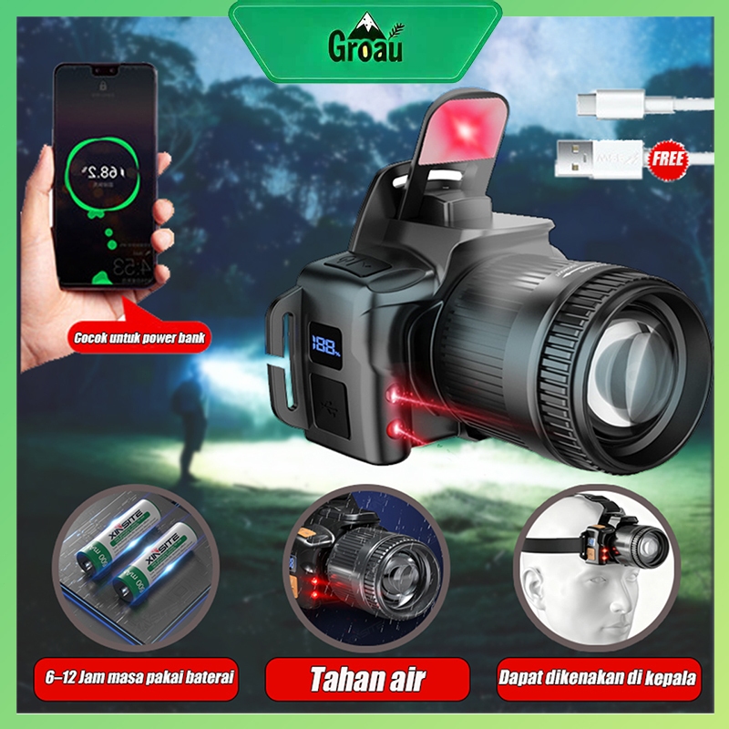 Jual Lampu Kepala LED Super Zoom Tampilan Digital Fokus Yang Dapat ...