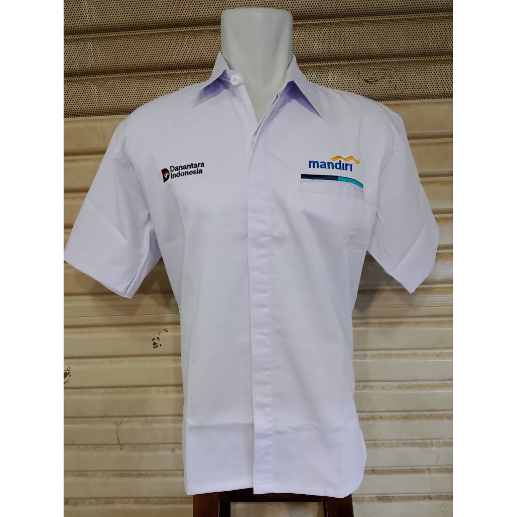 Jual Kemeja Danantara Mandiri Seragam Mandiri Putih Pendek | Shopee ...