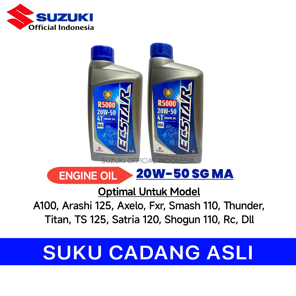 Jual Oli ECSTAR R5000 20W-50 SG MA ORIGINAL Suzuki Genuine Oil Suzuki ...