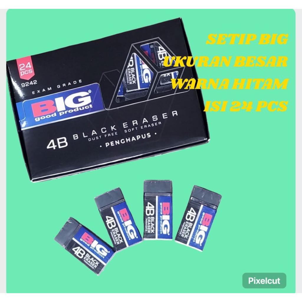 Jual Penghapus besar big putih,hitam&warna isi 24pcs | Shopee Indonesia