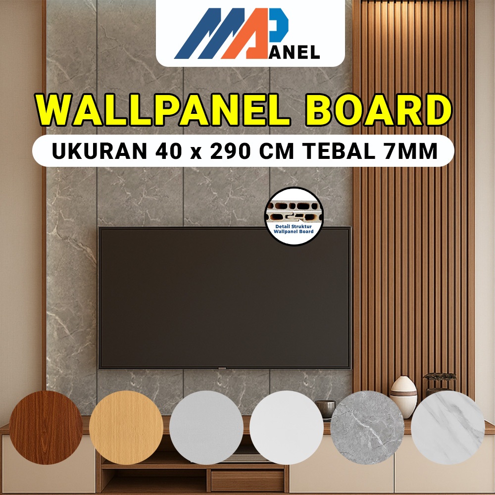 Jual WALL PANEL BOARD / DEKORASI DINDING / KETEBALAN 7MM / UKURAN ...