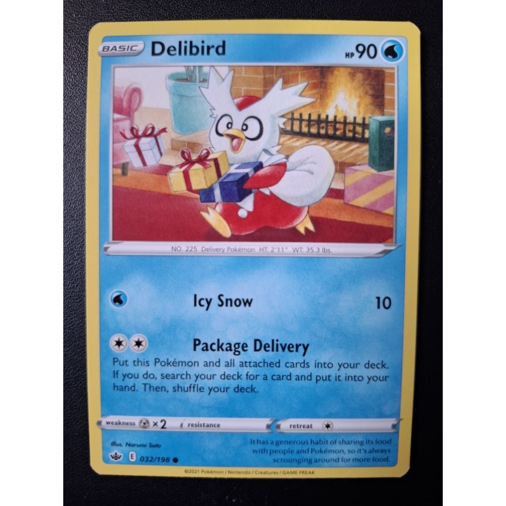 Jual kartu pokemon original common Delibird E 032/198 | Shopee Indonesia