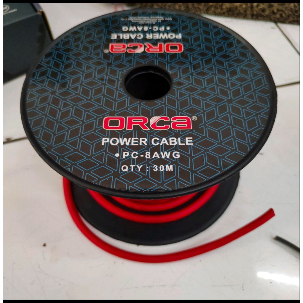 Jual Kabel Audio Mobil 8 AWG Orca Power Cable PC-8AWG per meter ...