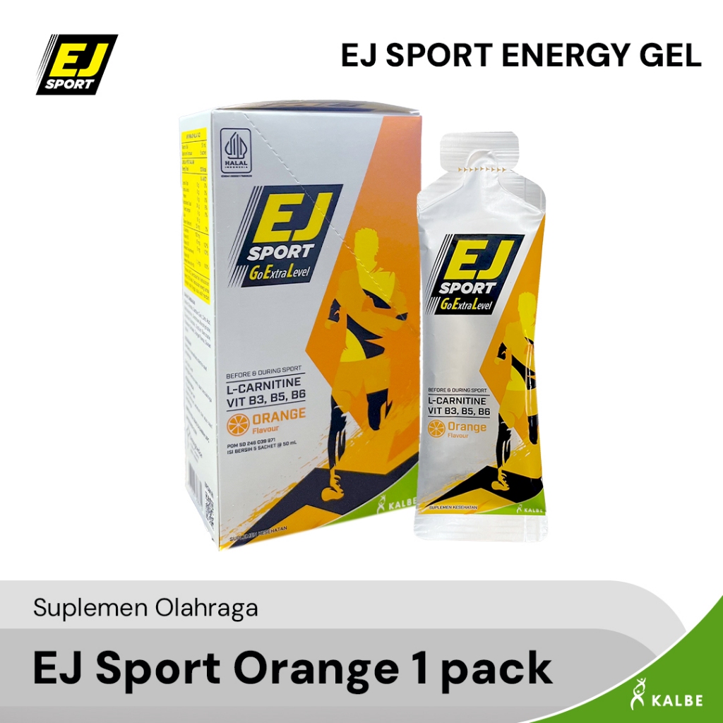 Jual NEW! EJ SPORT GEL Orange Sachet - 1 Pack Suplemen Olahraga ...