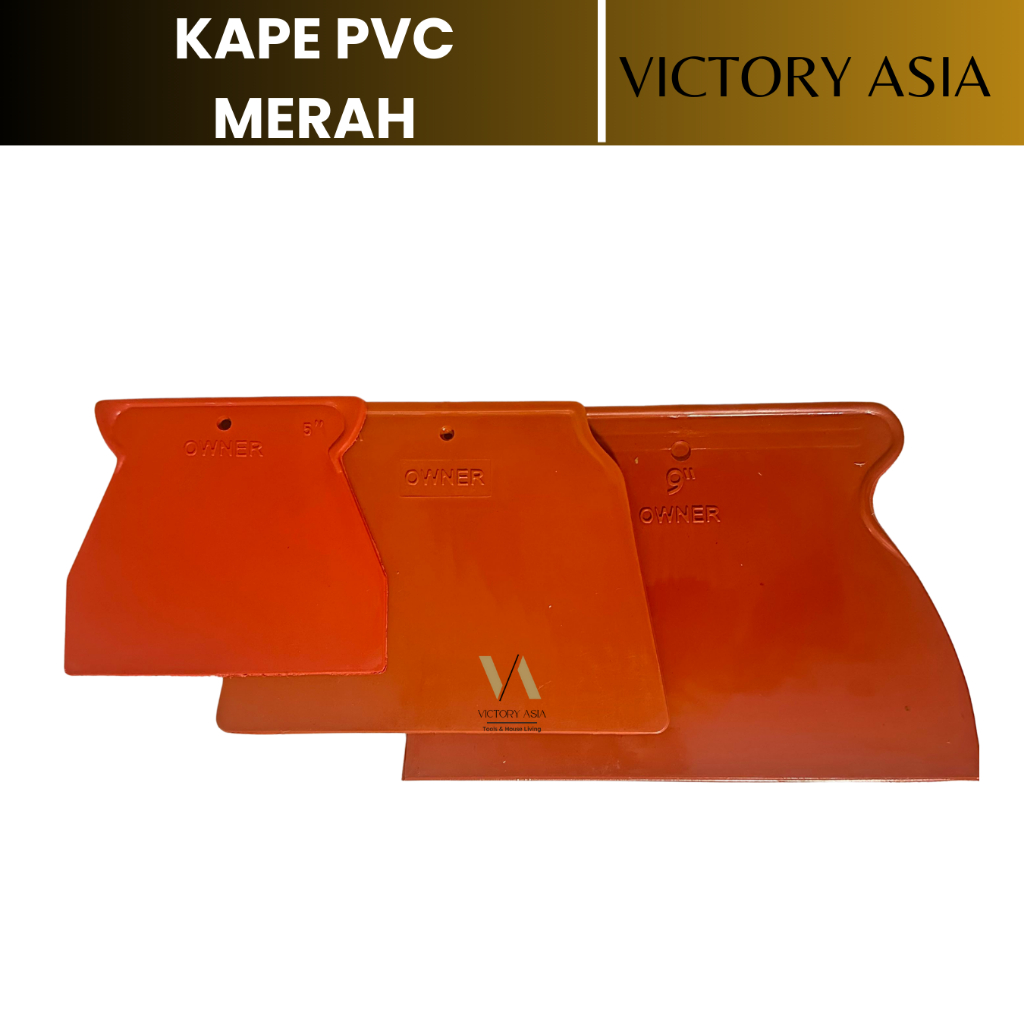 Jual Kape Pvc Bagus Scraper Skrap Plastik Merah Ukuran 5 7 9 inch alat ...