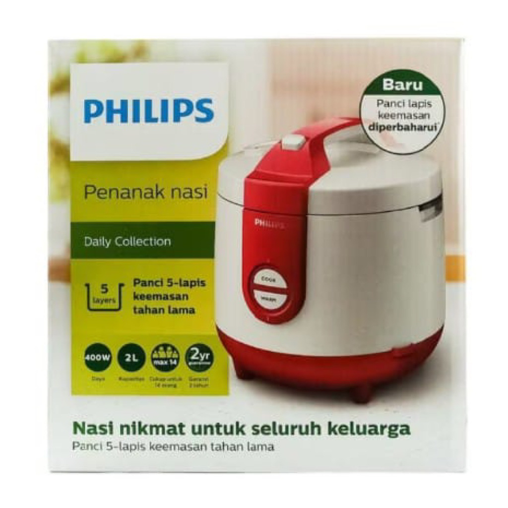 Jual Philips magicom 2 liter HD3119-red-green 1,8L | Shopee Indonesia
