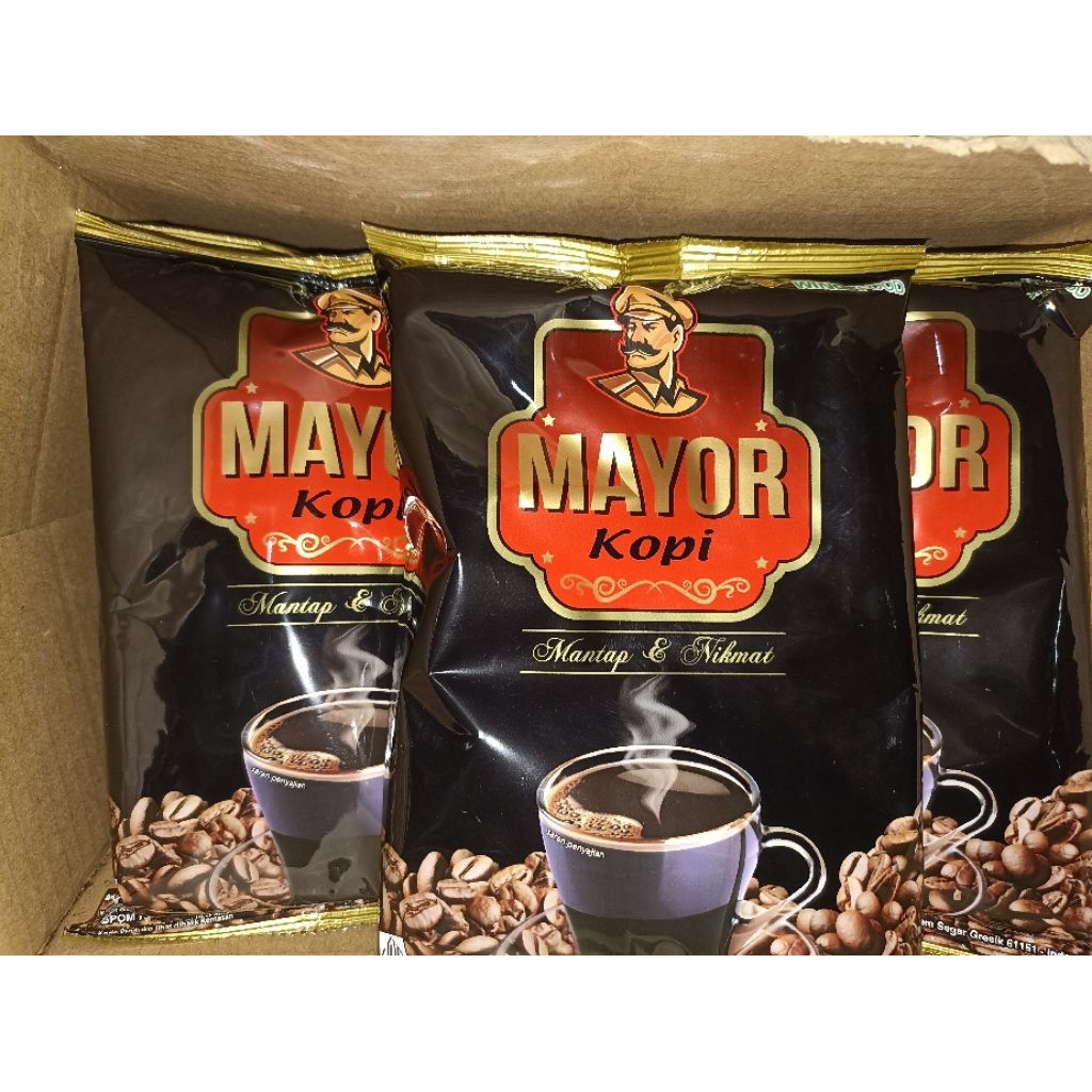 Jual 1 Paket Kopi Hitam cap Mayor Kopi mantap dan nikmat 120g x 5 Pcs ...