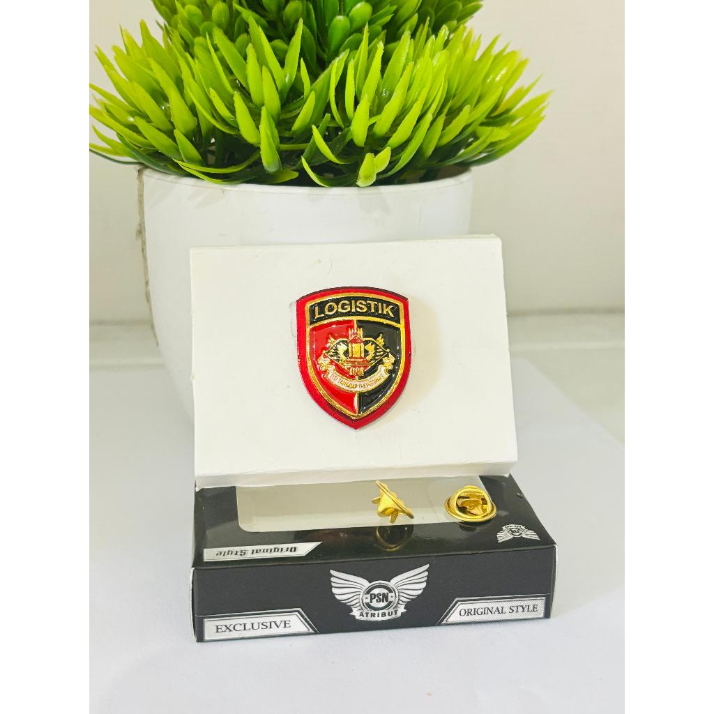 Jual Pin Logistik Tni Polri Logam Cor Emas Murni | Shopee Indonesia