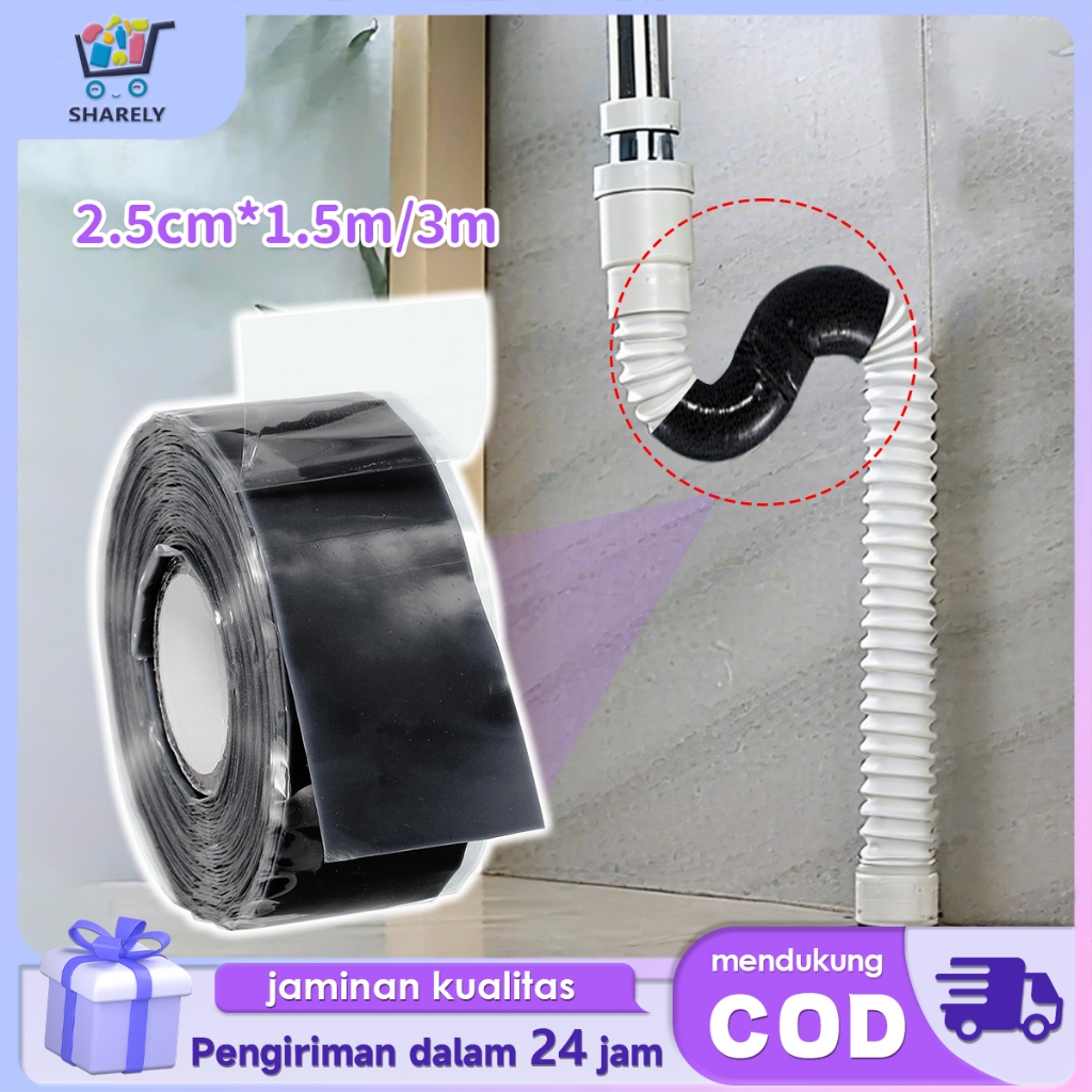 Jual Lakban Pipa Anti Bocor Silikon 1.5/3 Meter Tape Pipa Tahan Air ...