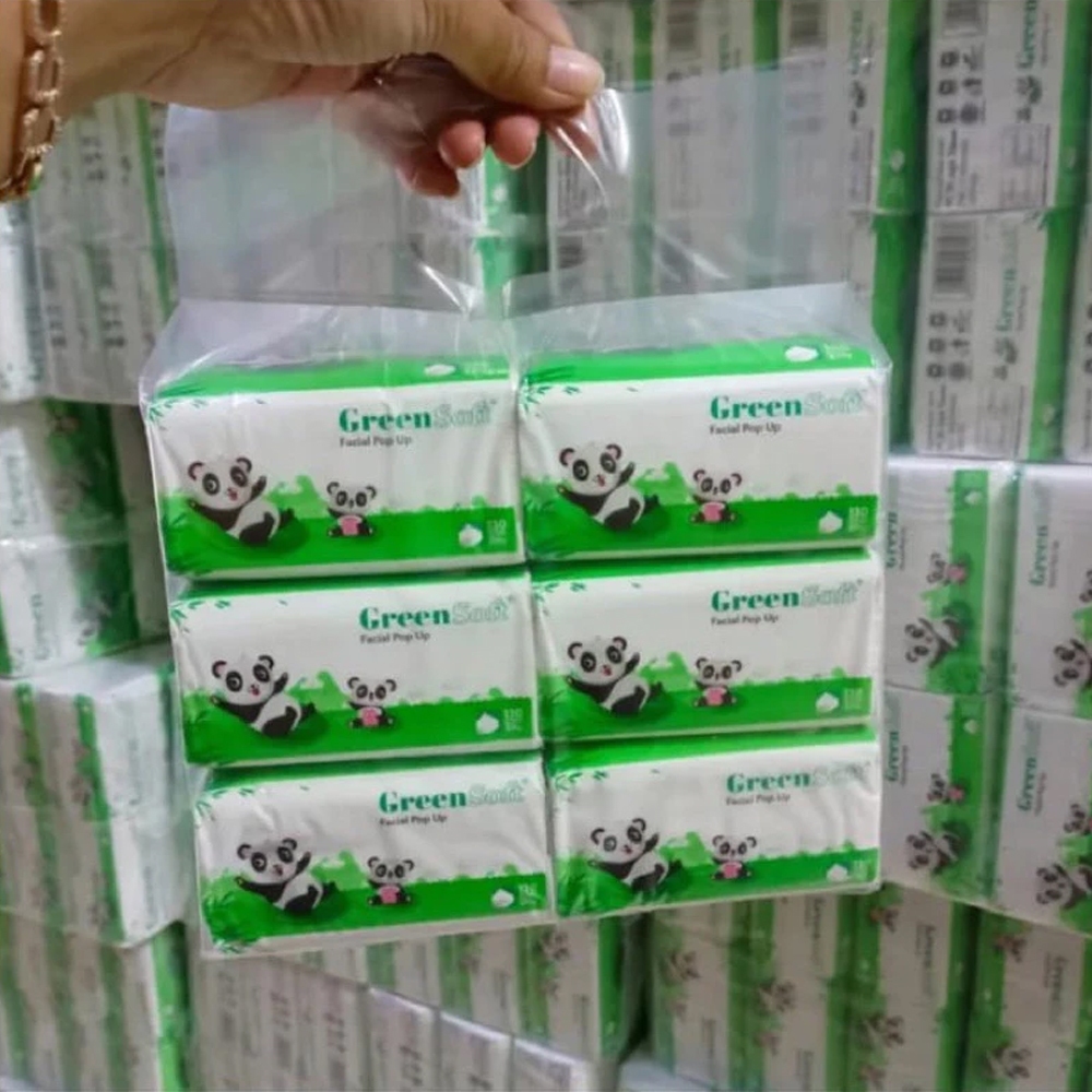 Jual GREENSOFT PAKET 6 PCS Tissue Facial Pop Up Green Soft 130 Sheets 2 ...