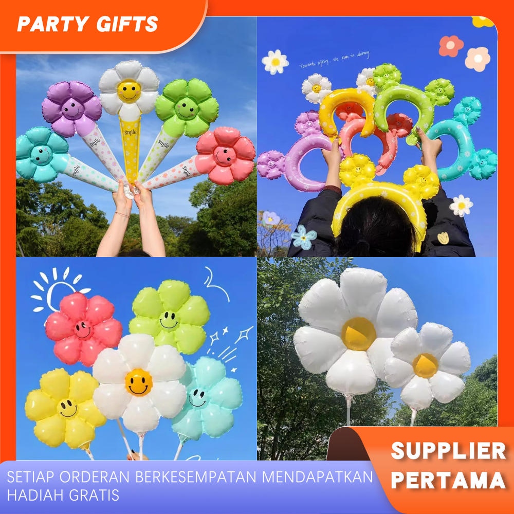 Jual Balon Foil Tema Bunga Daisy / Pentungan Tongkat Mawar Daisy ...