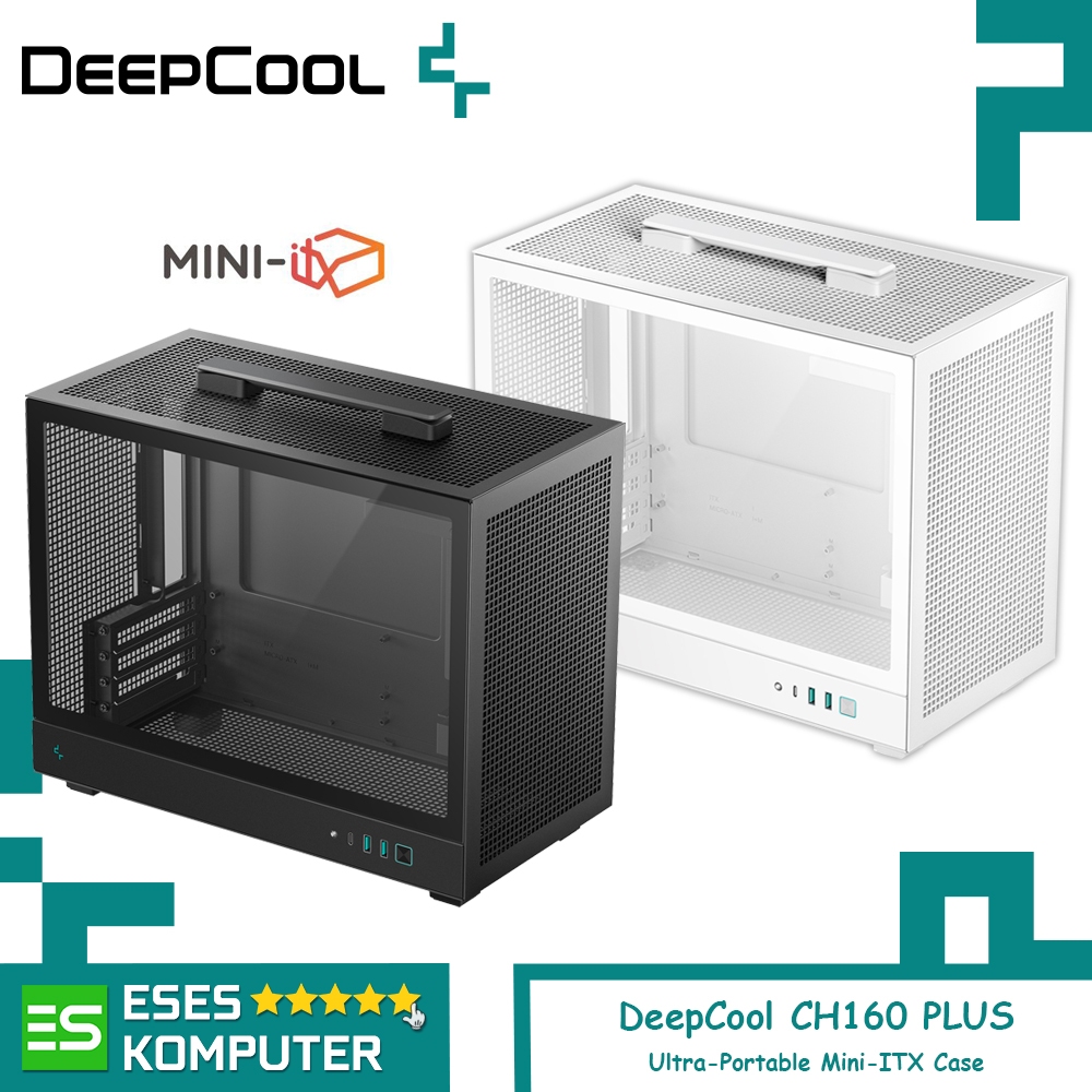 Jual Case DeepCool CH160 PLUS Ultra-Portable Mini-ITX Case | Airflow Casing PC | Shopee Indonesia
