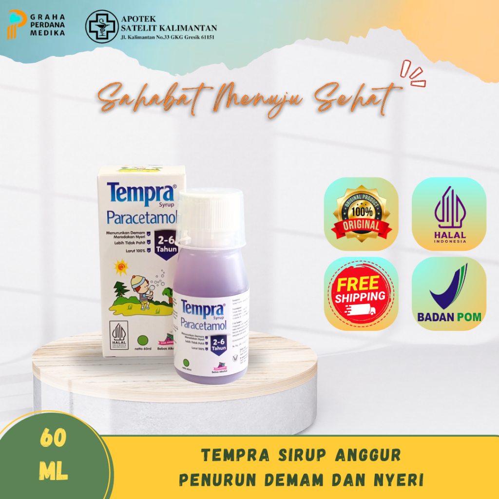Jual TEMPRA SYR 60 ml - Obat Penurun Demam dan Nyeri | Shopee Indonesia