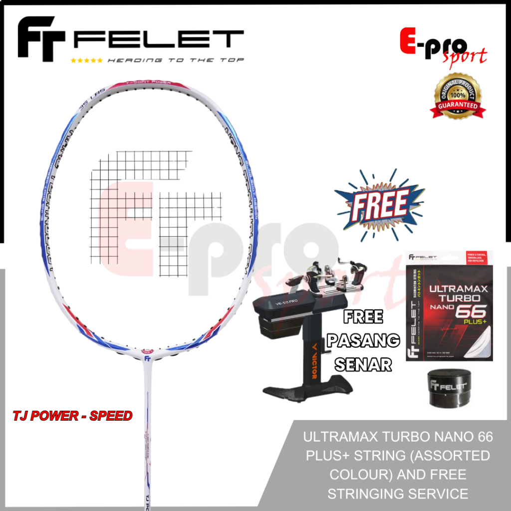 Jual Raket Badminton Felet TJ Power Speed Bulutangkis Original | Shopee ...