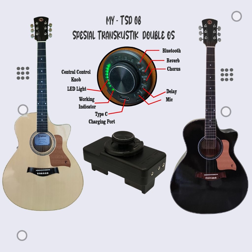 Jual MyMusic Gitar MY-TSD 08 Transkustik double OS 1 | Shopee Indonesia