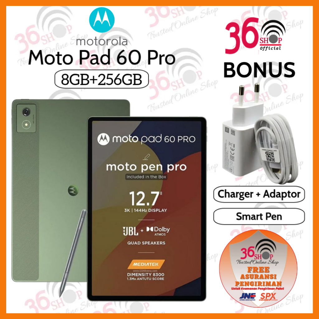 Jual Motorola Moto Pad 60 Pro 8GB+256GB - Dimensity 8300 - 12.7 inch - 3K 400nits 144Hz - JBL ...