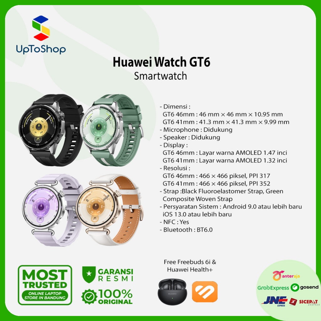 Jual Huawei Watch GT6 Series Smartwatch - Garansi Resmi | Shopee Indonesia