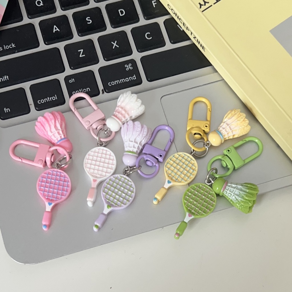 Jual COD Simulated Badminton Key Chain Cute Pendant Couple Creative Bag ...
