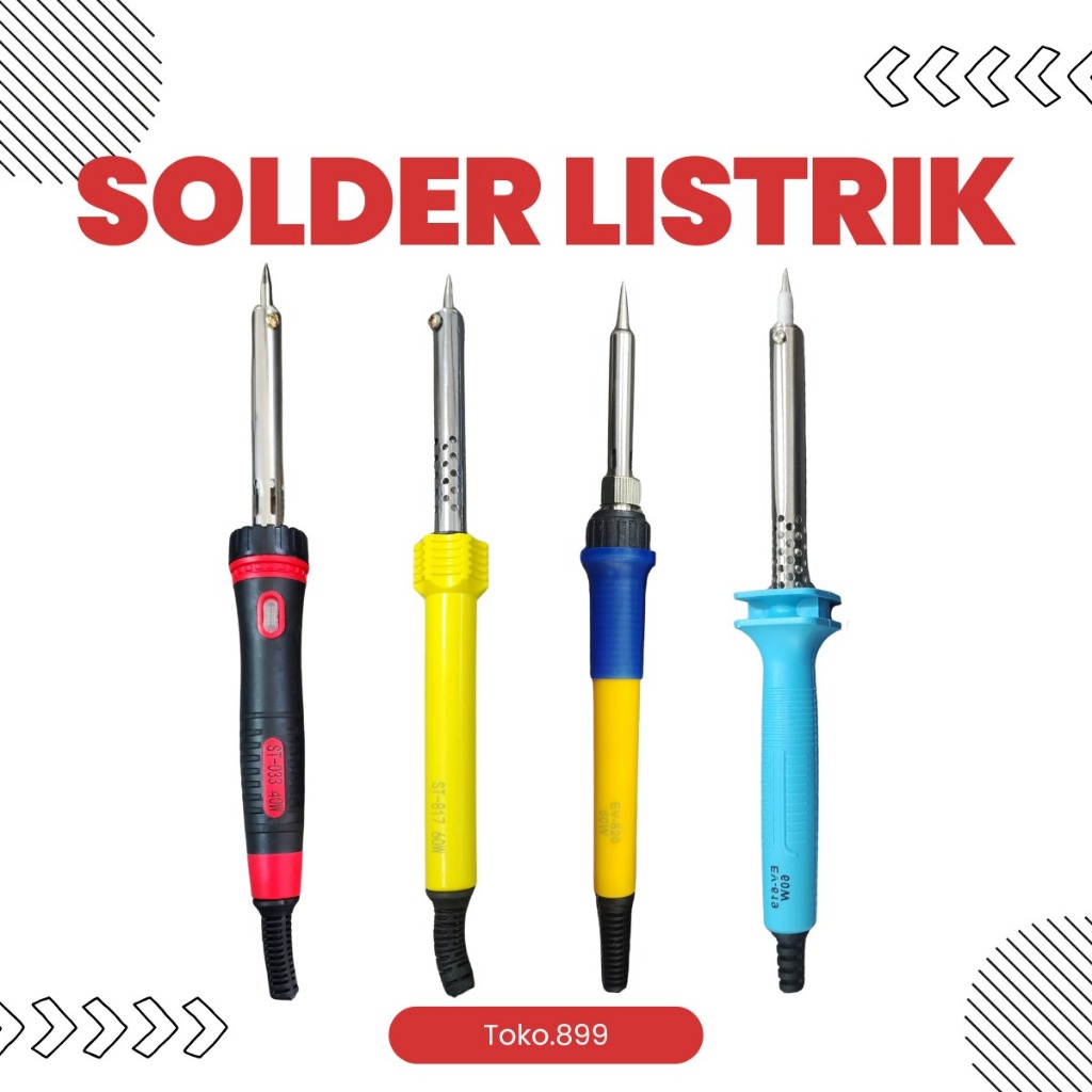 Jual Solder listrik pegangan plastik ST-033(40watt)/ST-036(60watt)/EV ...