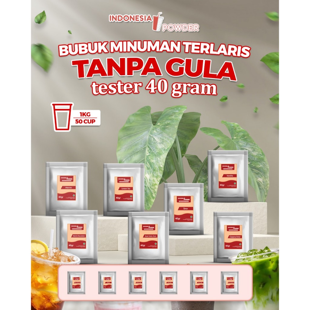 Jual [SERIES] Bubuk Minuman Non Gula Aneka Rasa 40 Gram Tanpa Gula ...
