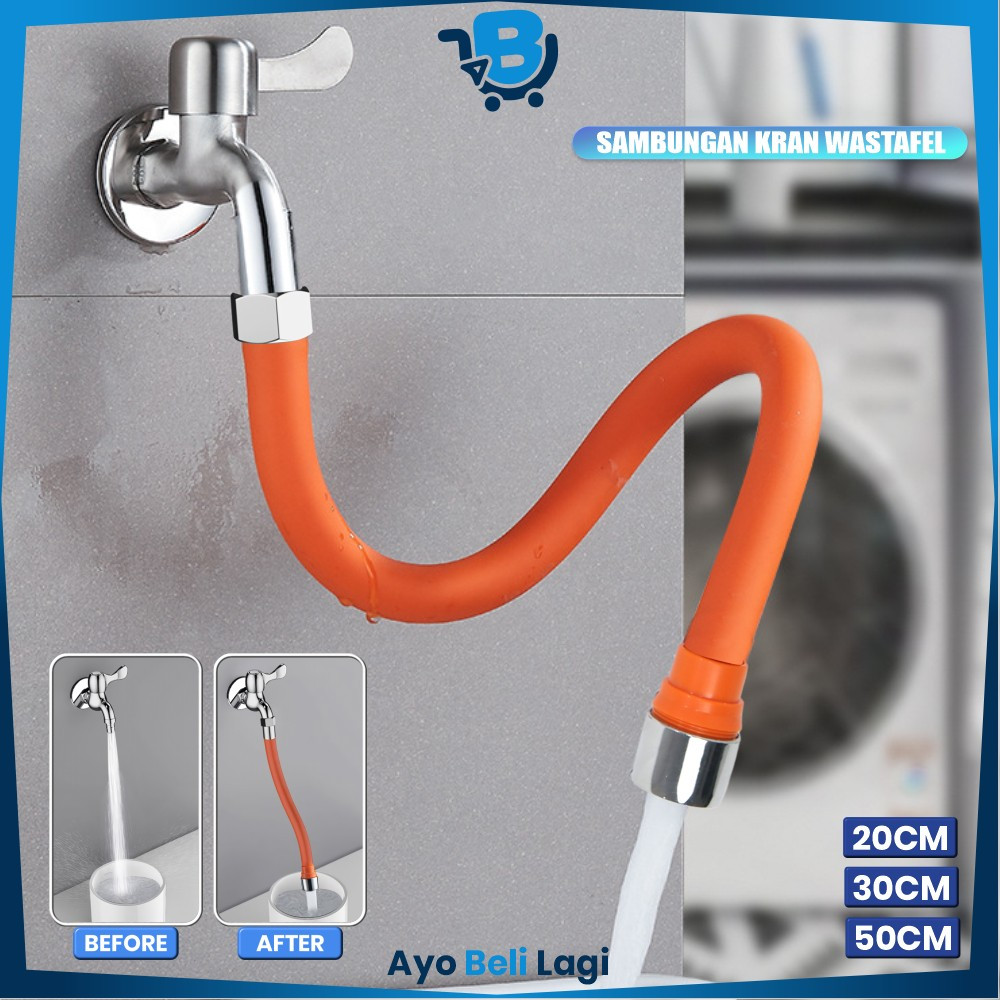 Jual Selang Sambungan Kran Air Universal 360 Derajat Pipa Elastis ...