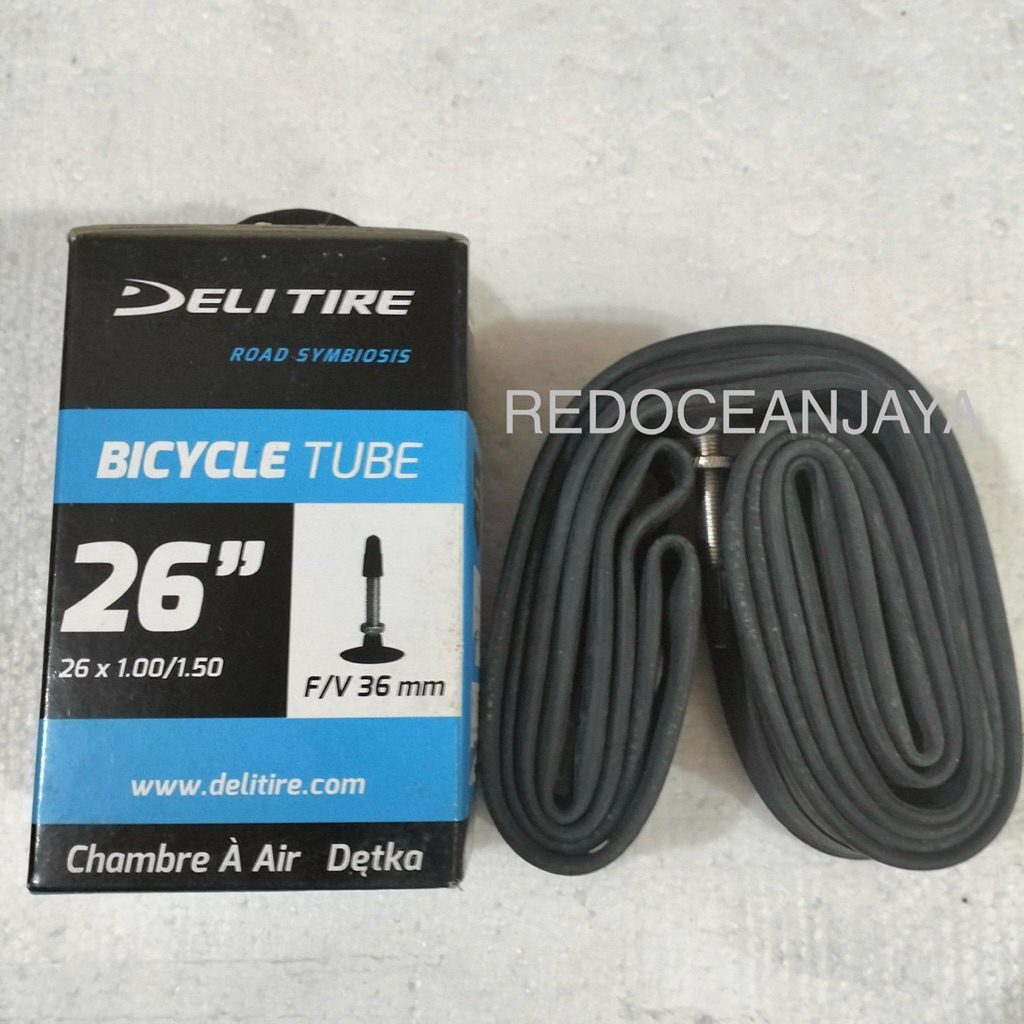Jual Deli tire tube ban dalam sepeda 26 x 1.00 - 1.50 fv 36 mm bicycle ...