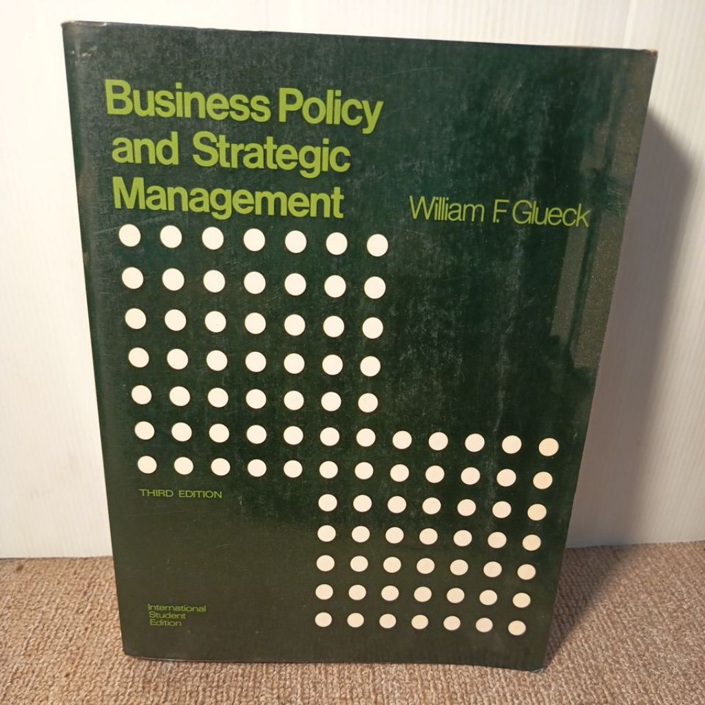 Jual business policy and strategic management ️third edition by william. f. glueck(preloved buku ...