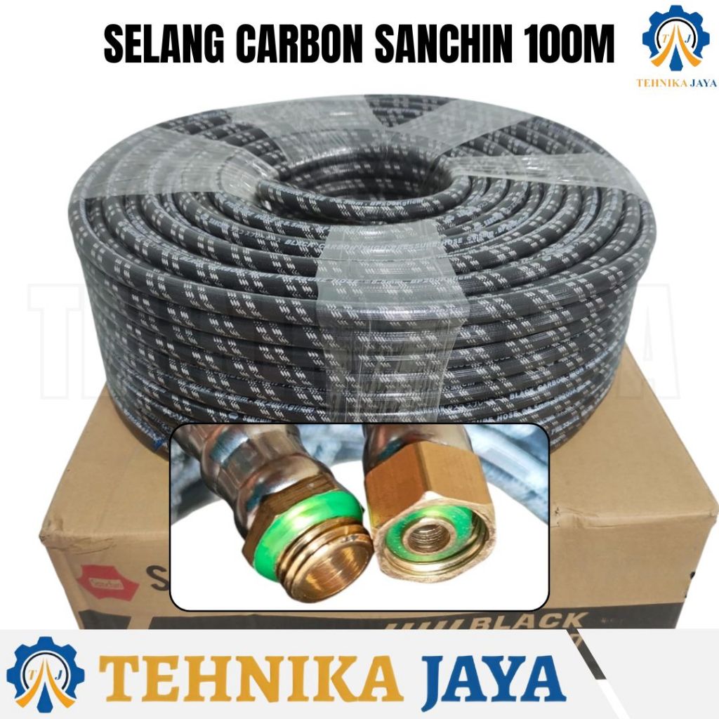 Jual Selang Steam Jet Cleaner SANCHIN Carbon Black 100M High Pressure ...