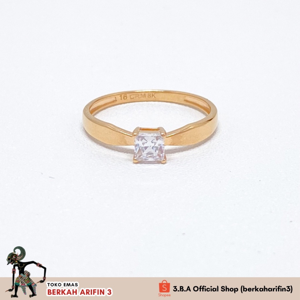 Jual berkaharifin3-Cincin Solitaire Kotak Mata 8K | Shopee Indonesia