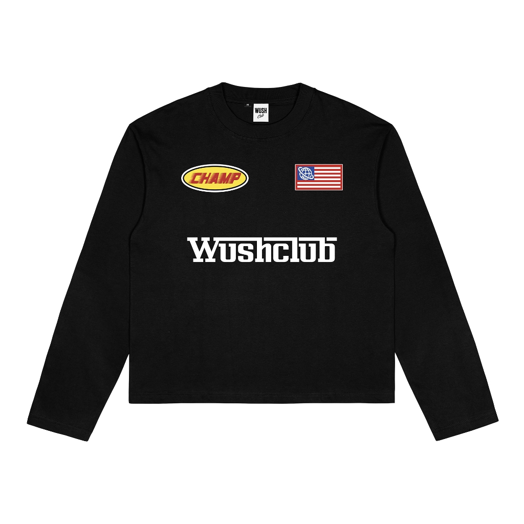 Jual Wush Club Baju Kaos Boxy Longsleeve Pria Wanita Oversize Lengan ...