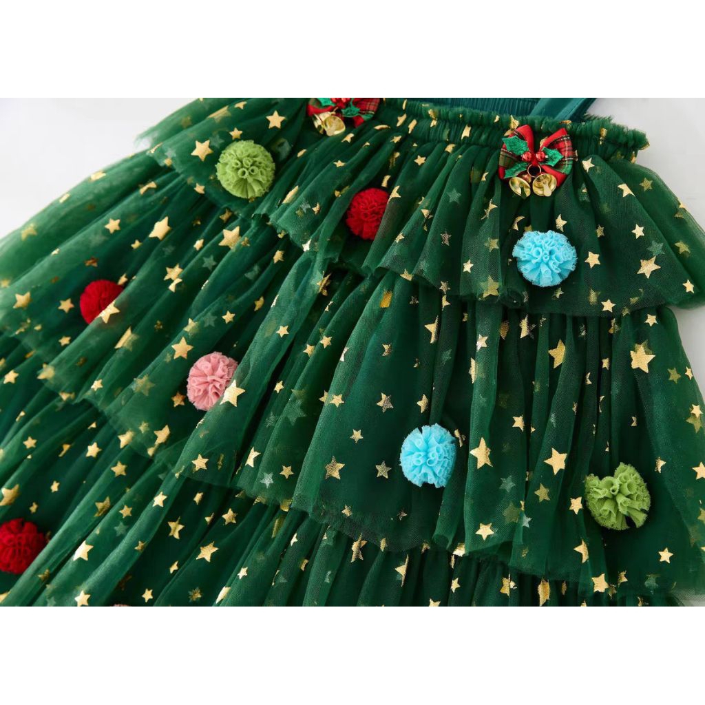 Jual LaRubi - baju dress natal susun merah pendek perempuan lengan ...